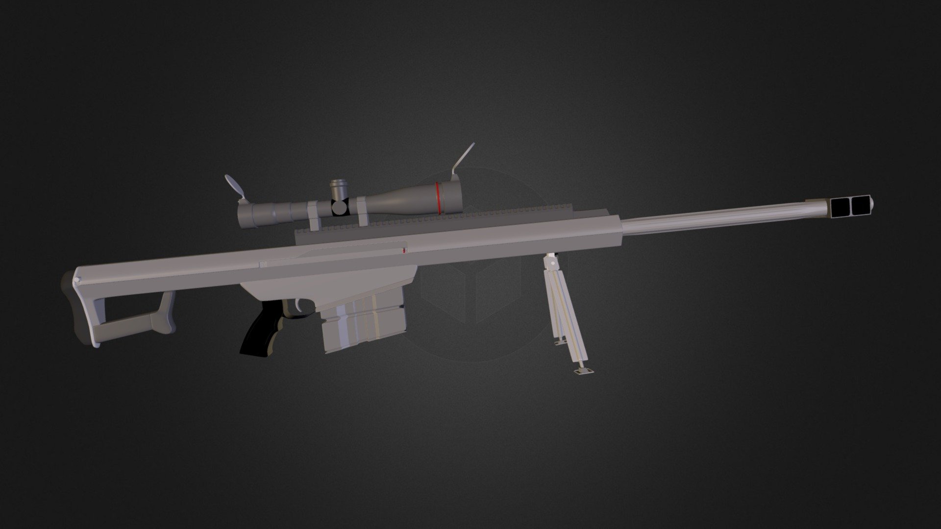 barrett50cal.blend - 3D model by Blingtwink [stx9BUm] - Sketchfab
