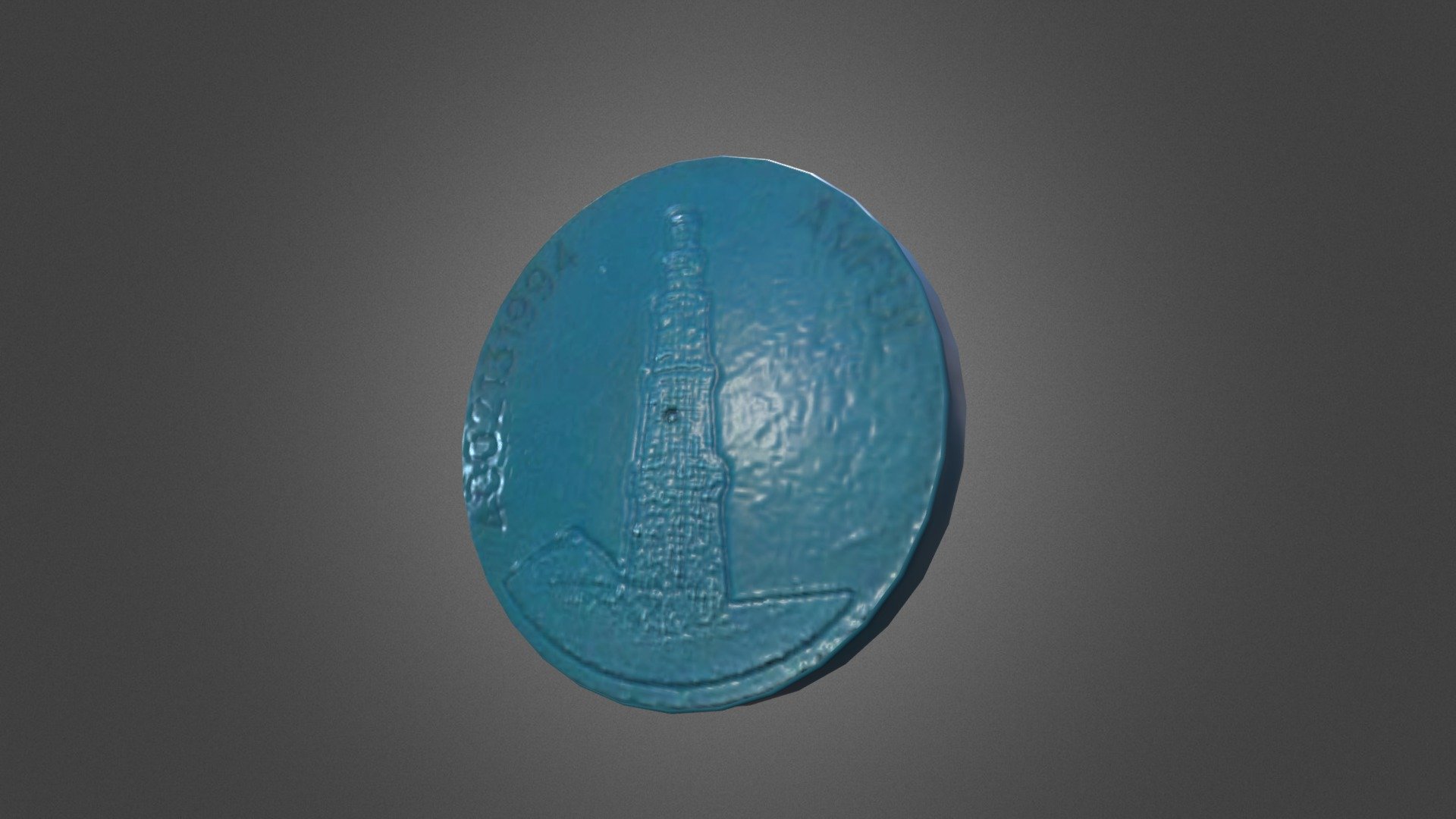 blue metro token delhi - 3D model by Chaitanya Krishnan (@chaitanyak ...