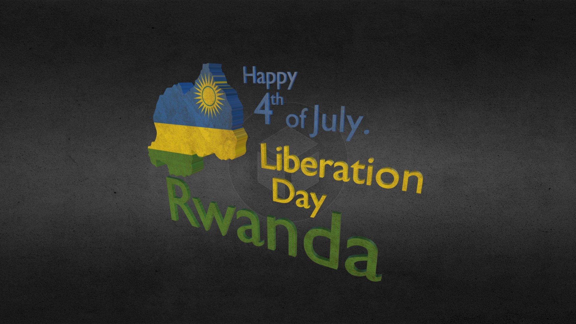 4th of July Liberation Day Rwanda - 3D model by Chaitanya Krishnan ...