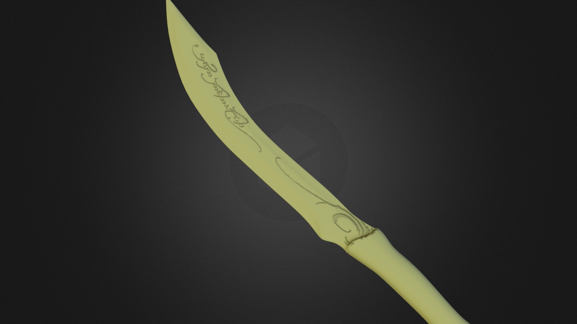 Elven knife - 3D model by Calzaath [uJPKLlq] - Sketchfab