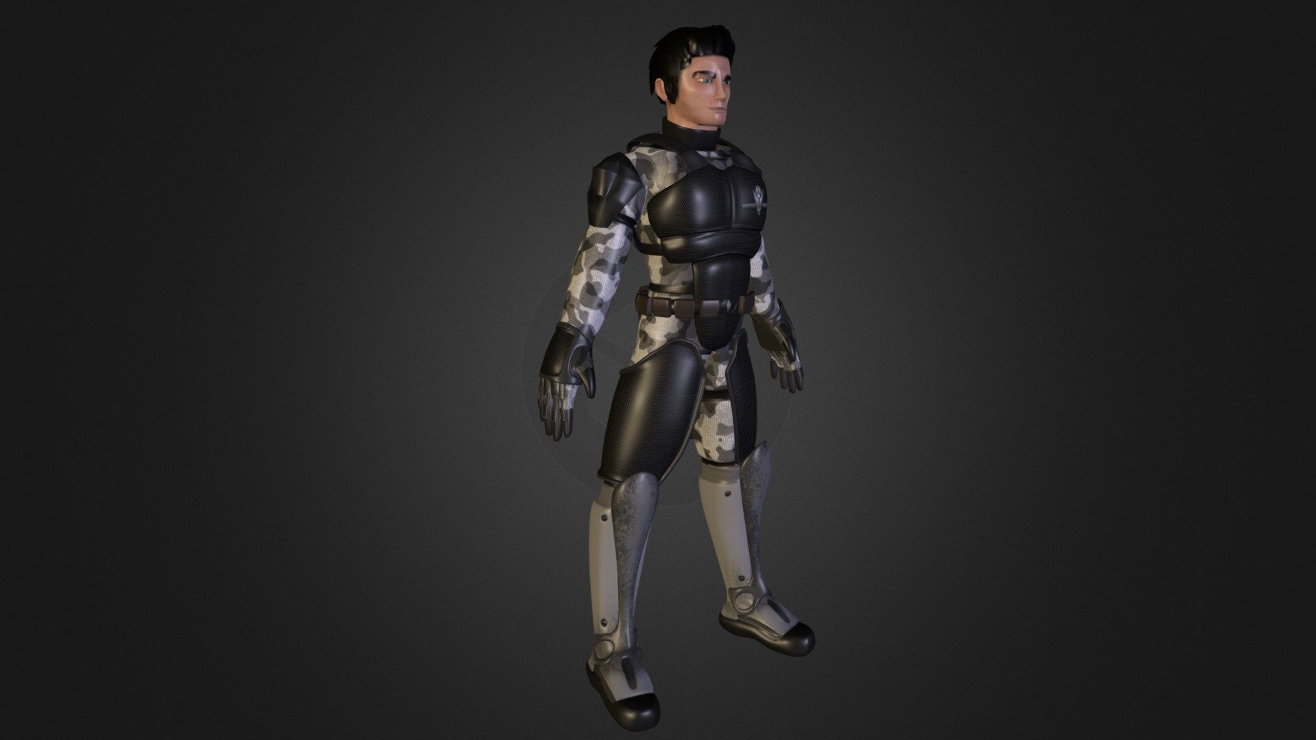Futuristic Soldier - 3D model by Basel Olayyan (@retrobasel) [ucEF5s7 ...