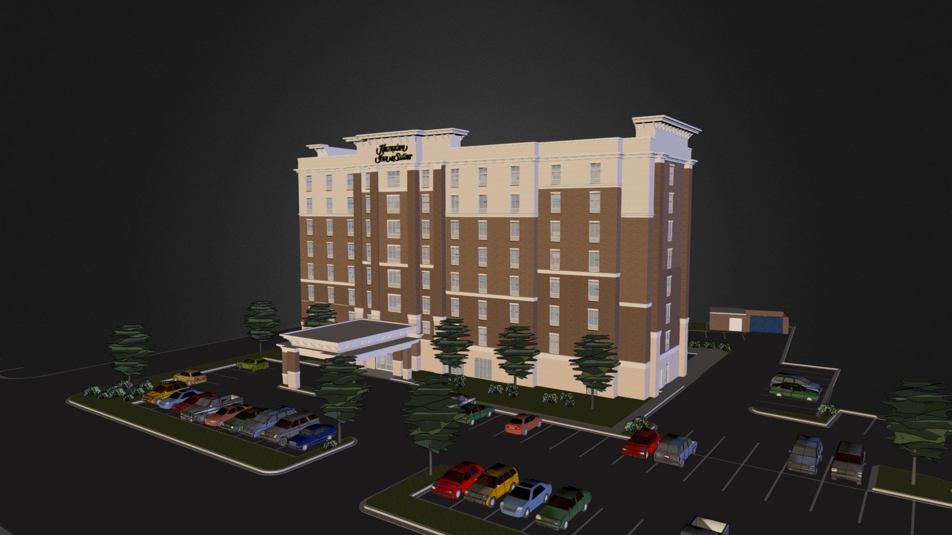Hampton Inn - Greensboro - 3D model by ZackStrowd [ujGsj0w] - Sketchfab