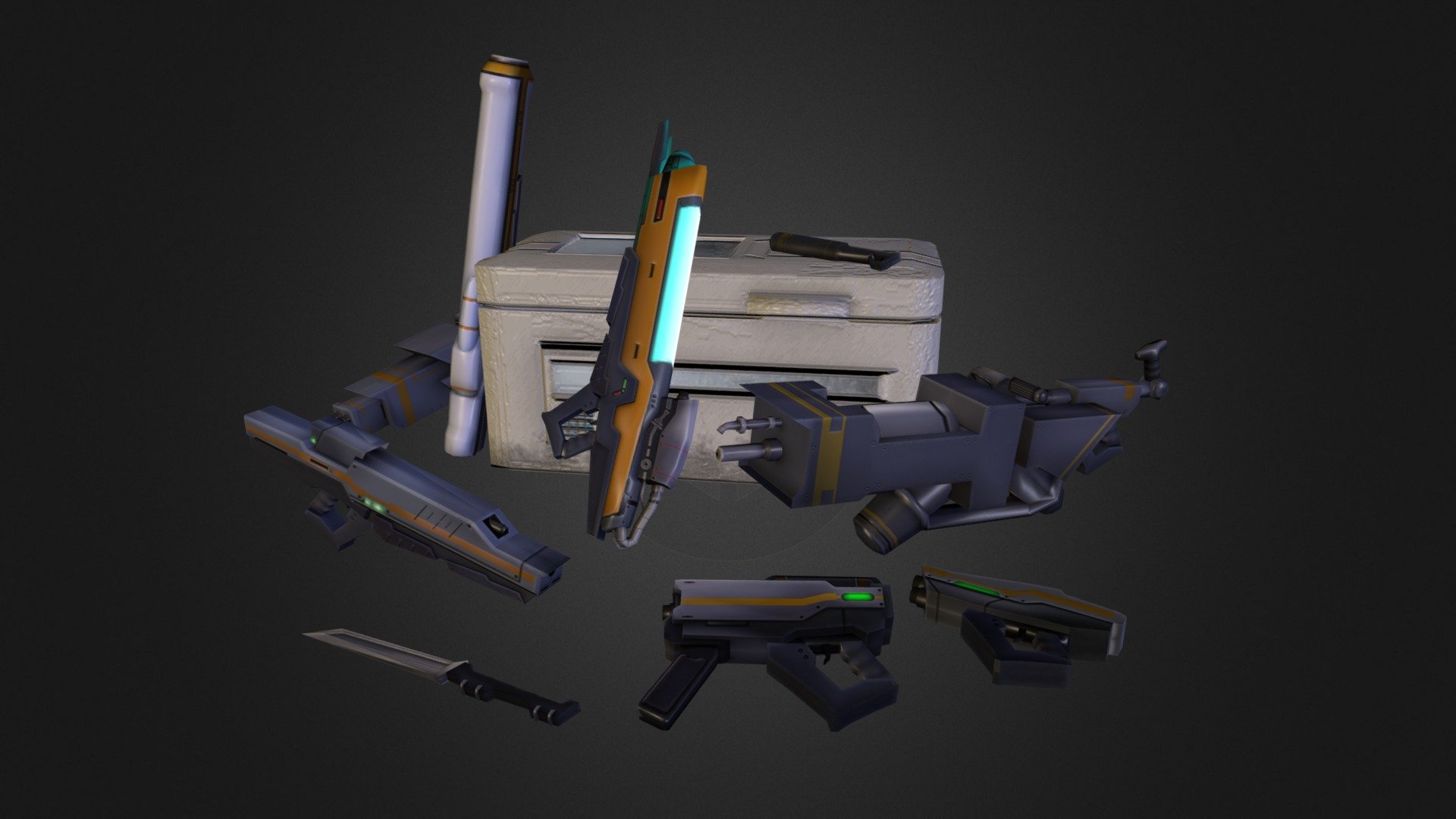 Freefall Weapons - 3D model by jdemonaco [vOqtsAs] - Sketchfab