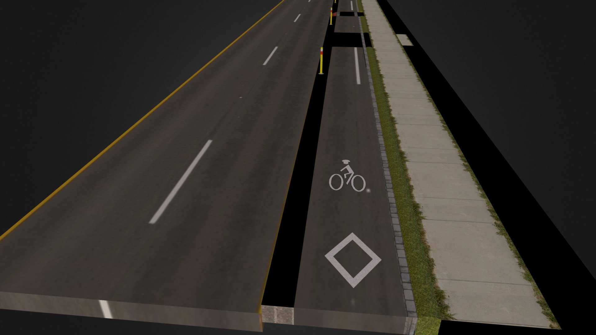 Straight-Raised-Cycle-Track - 3D model by pedalforward [vsID8nP ...