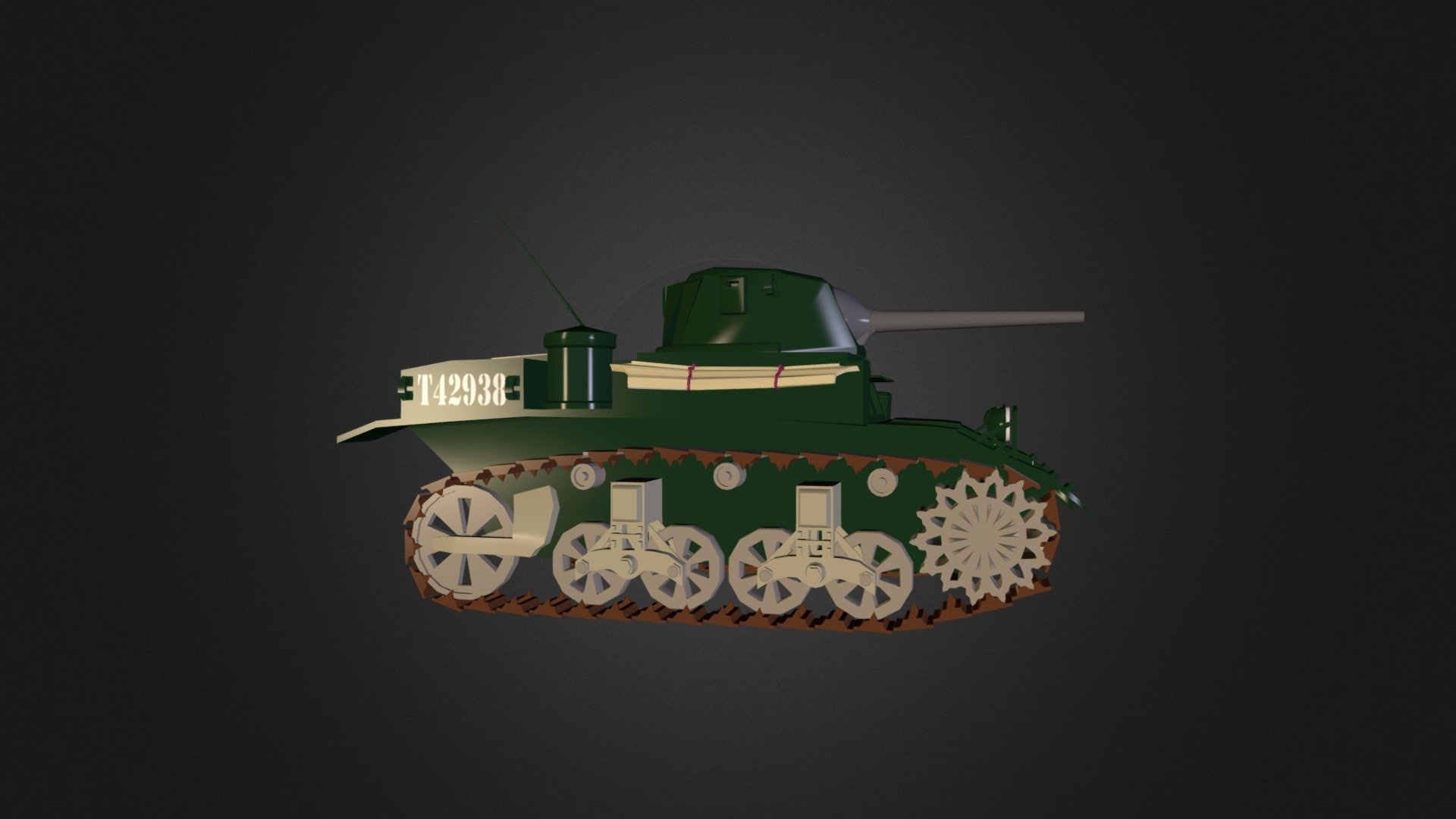 Stuart_Tank - 3D model by Kreator01 [x7DzK51] - Sketchfab