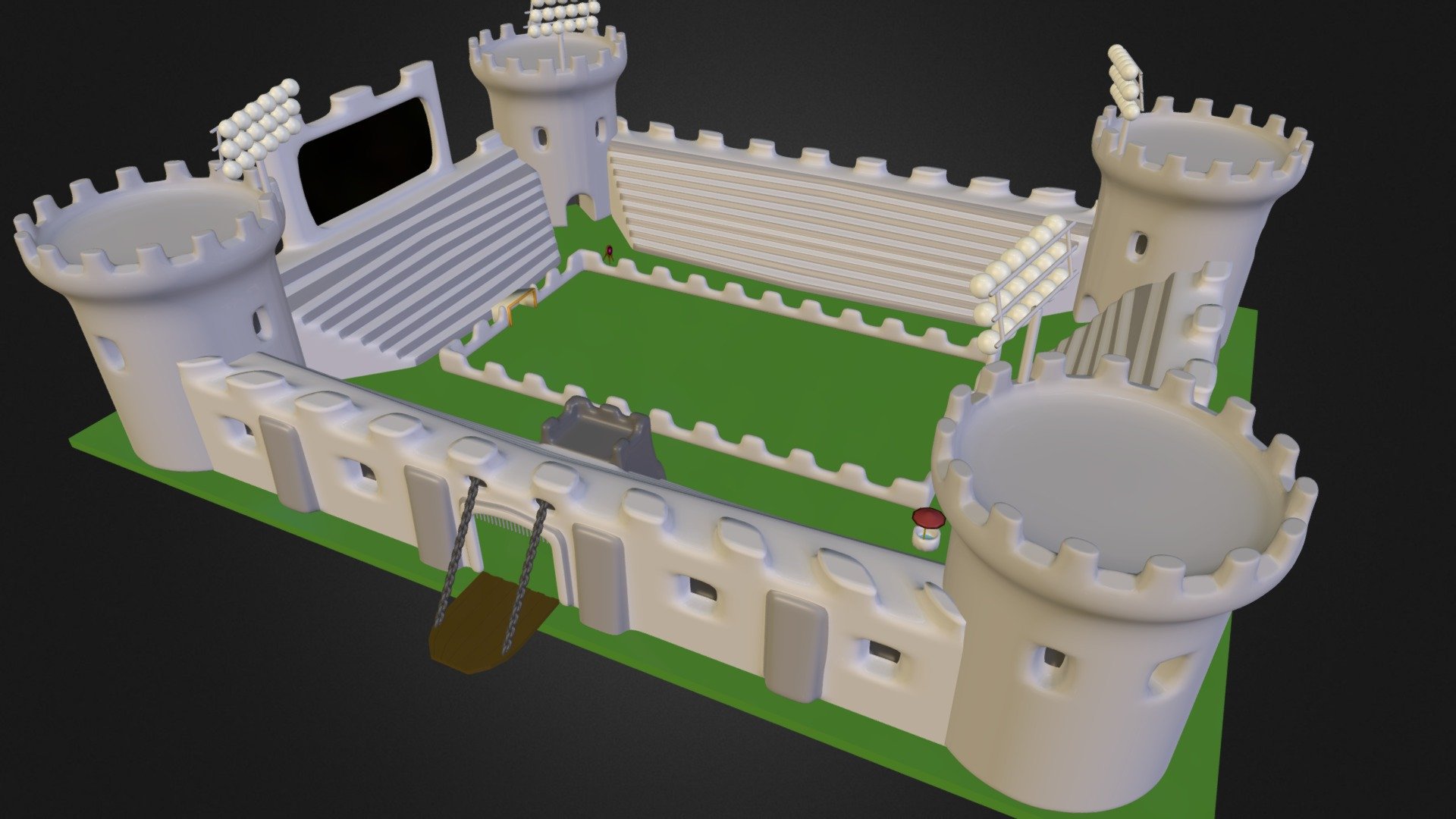 Castle stadium - 3D model by JuanG3D [xRdRXei] - Sketchfab