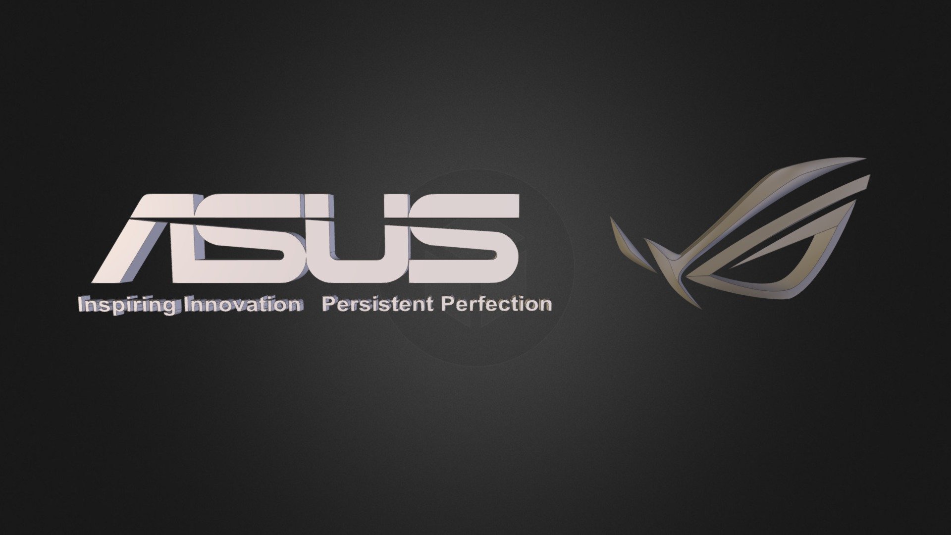 Logo ASUS + Logo ROG - 3D model by lelex [yCjkRiL] - Sketchfab