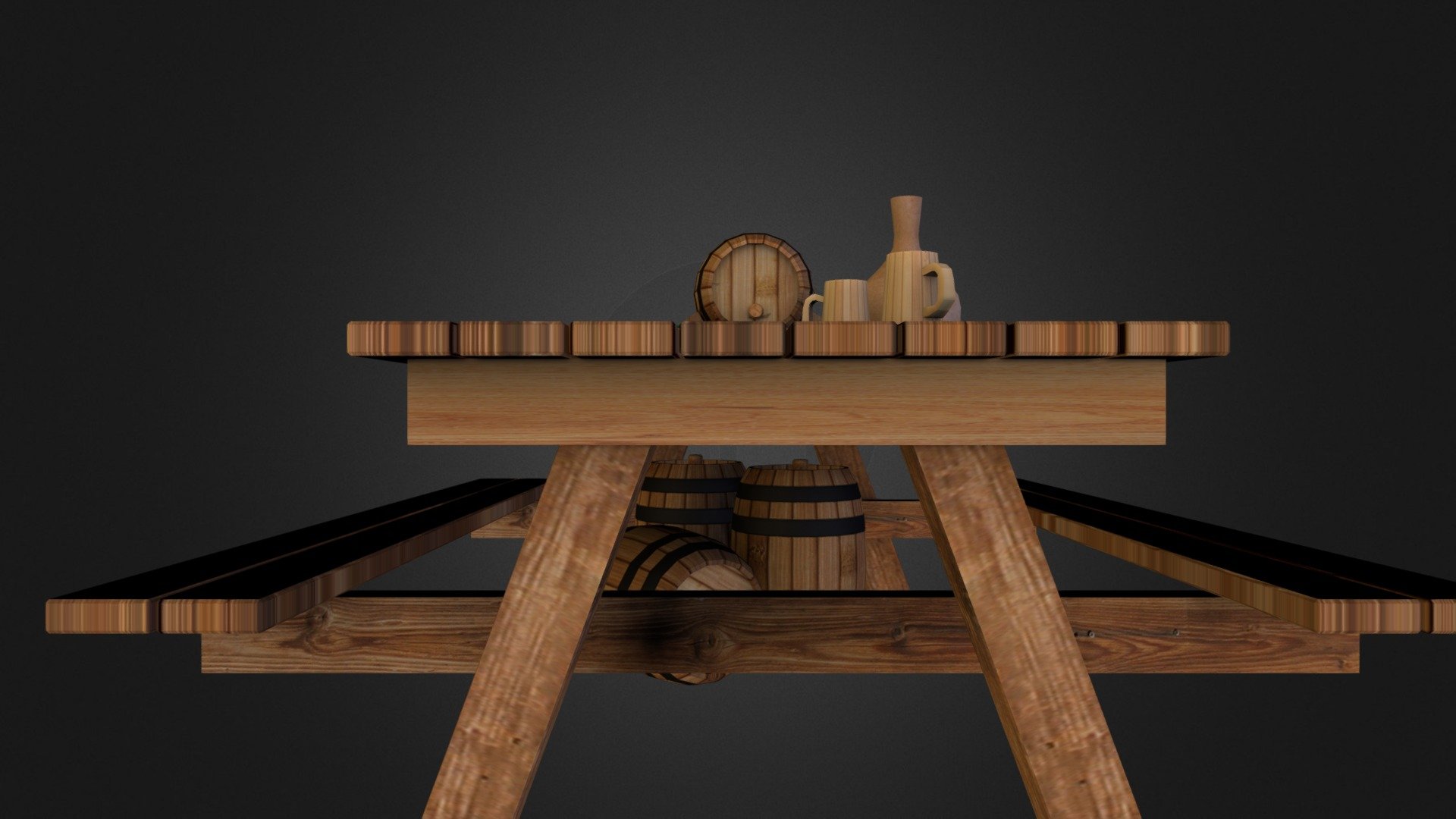 Wooden Table - 3D model by Vladimir Kupriyanov (@cellers) [yXcM027 ...