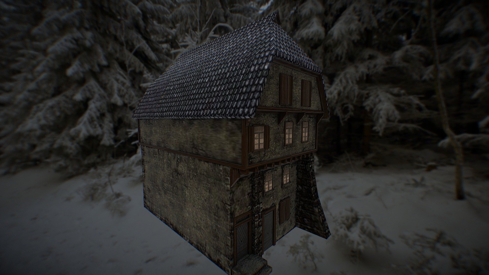 Mediaeval house - Download Free 3D model by 3DHaupt (@dennish2010) [zicHab4] - Sketchfab